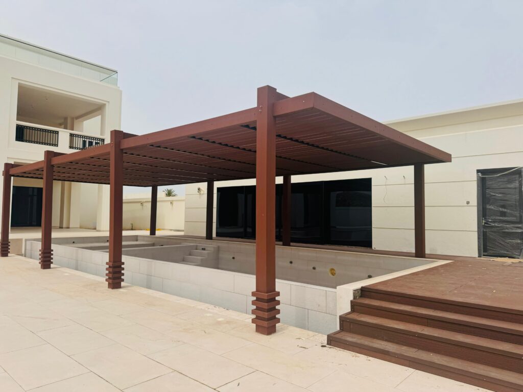 WPC Pergola in Oman & UAE | Pergola Price | Composite Wood